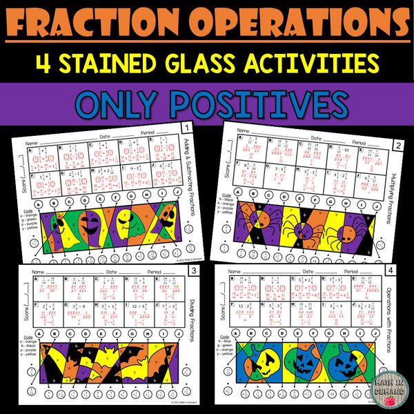 Fractions Tagged "halloween math activity" - Math in Demand