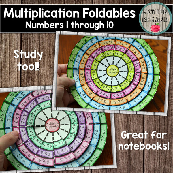 Math Foldables Tagged "multiplication table" - Math in Demand