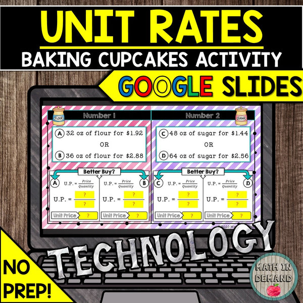 Digital (Google Slides) Tagged "unit rate activities" - Math in Demand