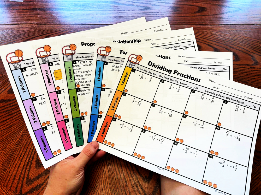 7th Grade Math Practice Worksheets - Math in Demand