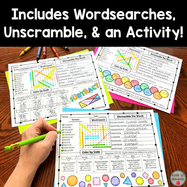 5th Grade Math Early Finishers - Math in Demand