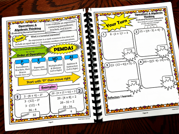 5th Grade Math Workbook (Physical Copy) - Math in Demand