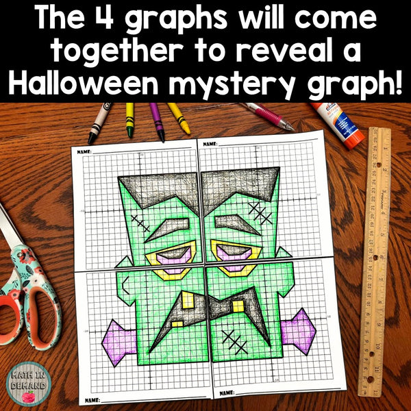 Group Mystery Graph Activity for Halloween (Frankenstein) - Math in Demand