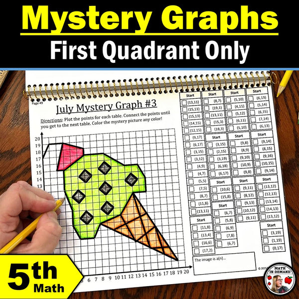 Math Mystery Graphs Book First Quadrant Only (Physical Copy) - Math in ...