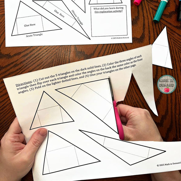 Triangle Angle Sum Theorem Exploration Activity - Math in Demand