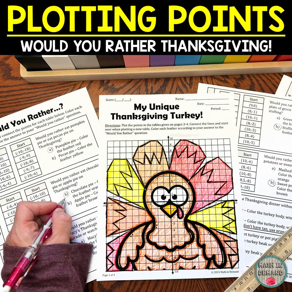 Would You Rather Graph for Fall (Thanksgiving Turkey) - Math in Demand