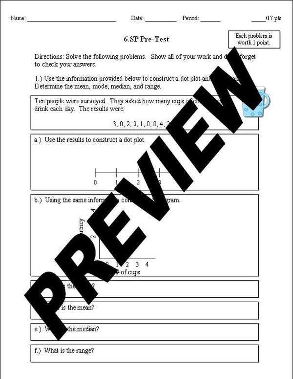 6.SP Assessment (Statistics & Probability) - Math in Demand