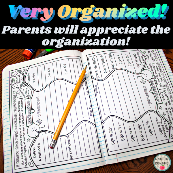 8th Grade Math Composition Notebook - Math in Demand