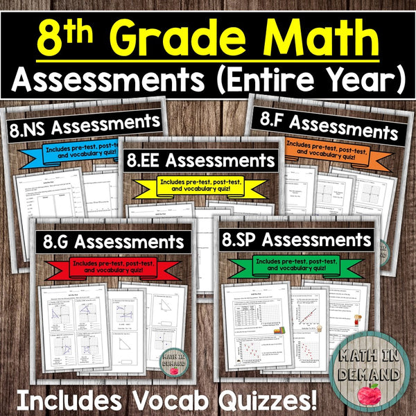 8th Grade Math Assessments - Math in Demand