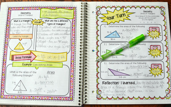 6th Grade Math Interactive Notebook - Math in Demand