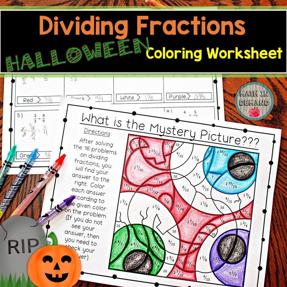 fractions coloring pages for 3rd grade