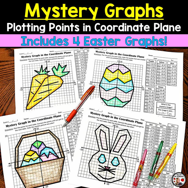 Easter Mystery Graphs Plotting Points in the Coordinate Plane - Math in ...