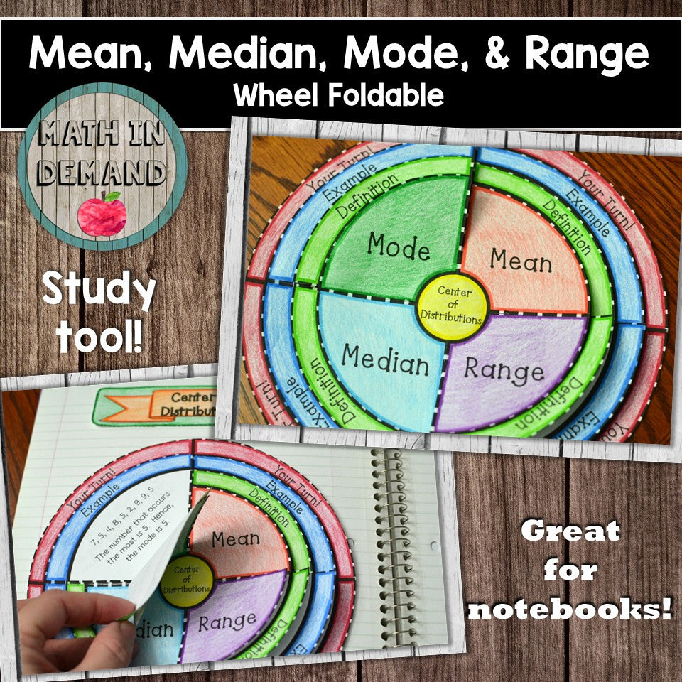 Math and Science Foldables Tagged "mean median mode range" - Math in Demand