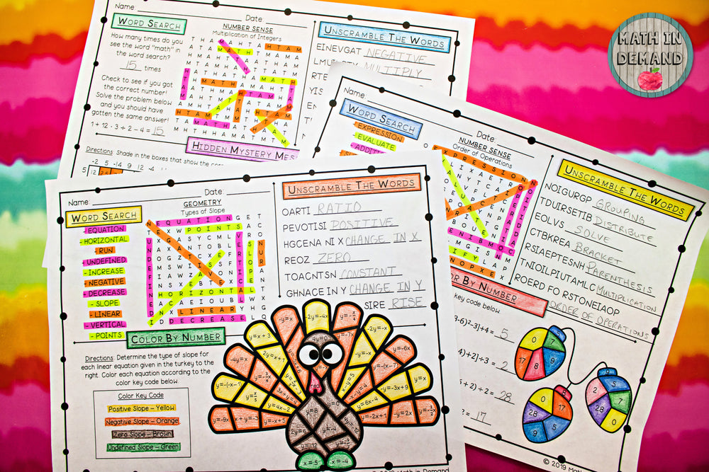 Middle School Math Early Finishers - Math in Demand