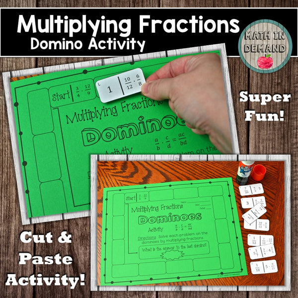 Multiplying Fractions Dominoes Activity - Math in Demand