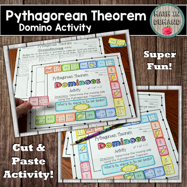 Pythagorean Theorem Dominoes Activity - Math in Demand Pythagorean Theorem Dominoes Activity - Math in Demand