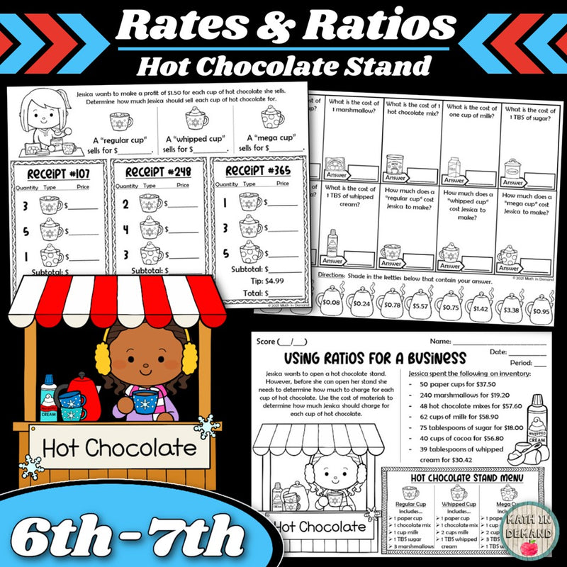 Rates & Ratios Hot Chocolate Stand - Math in Demand