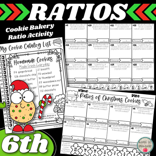 Ratios Christmas Cookie Bakery Activity - Math in Demand