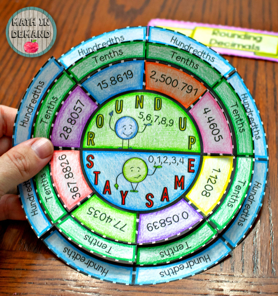 Rounding Decimals Wheel Foldable - Math in Demand