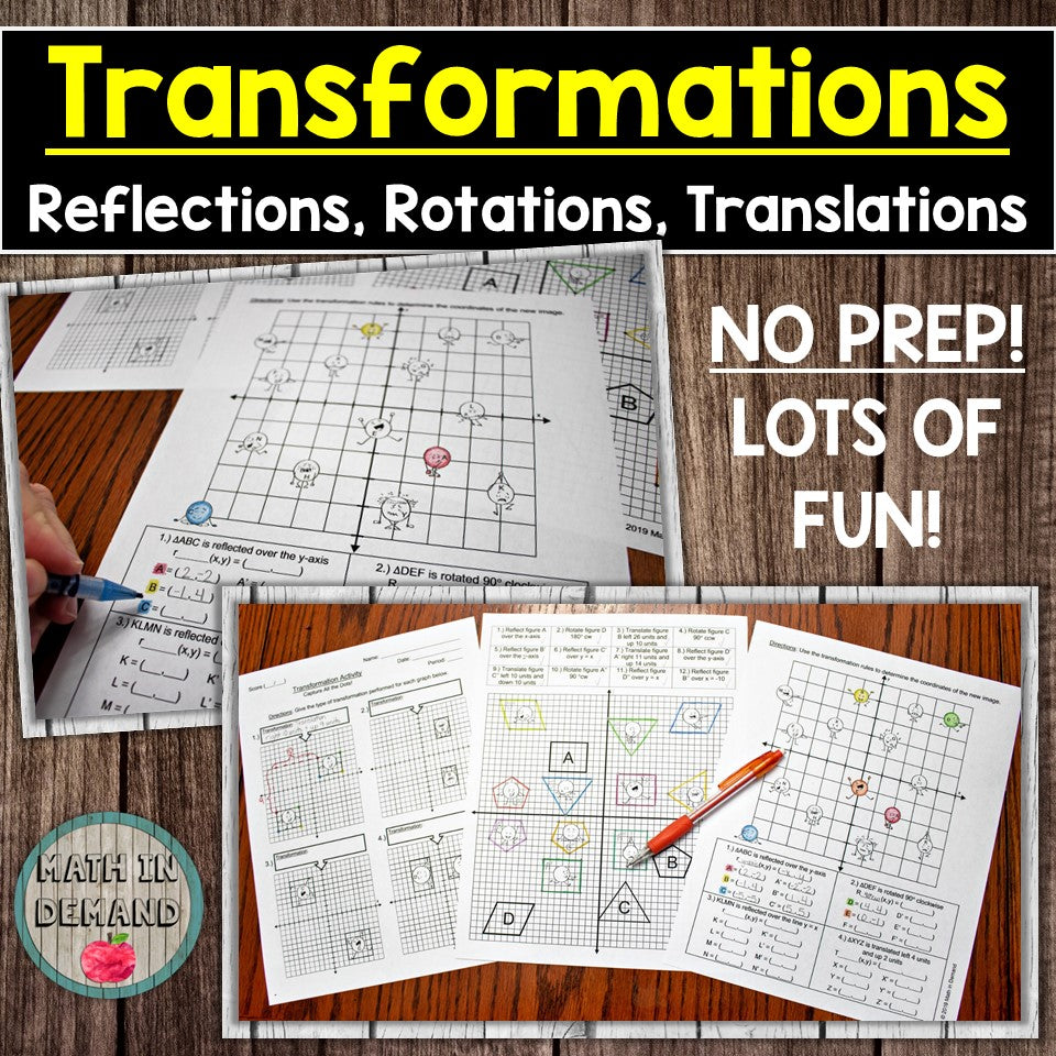 Transformation Activity (Capture the Dots!) - Math in Demand