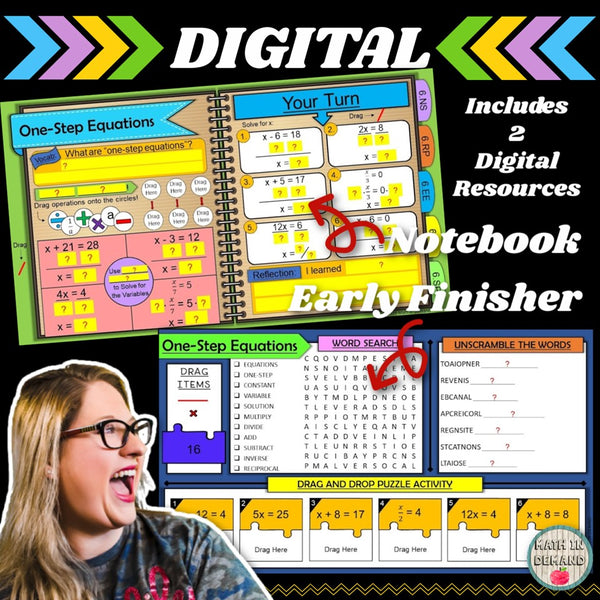 One-Step Equations Unit Bundle for 6th Grade Math (Includes No Negativ ...