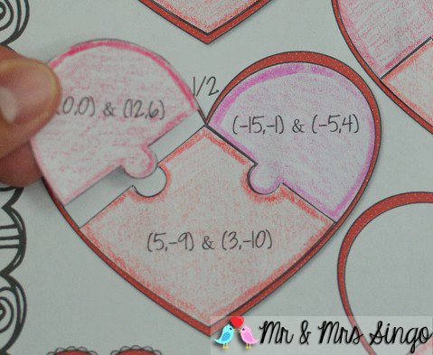 Valentines Slope Puzzle - Math in Demand