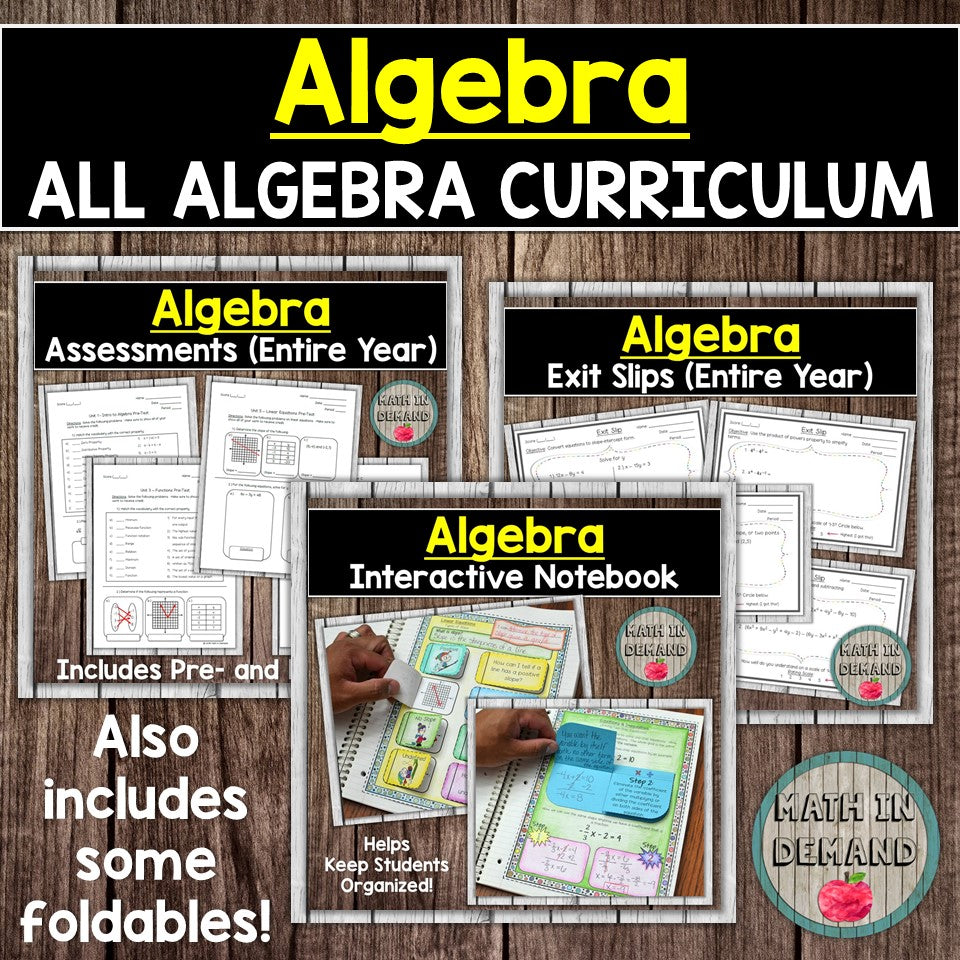 Algebra Bundle - Math in Demand