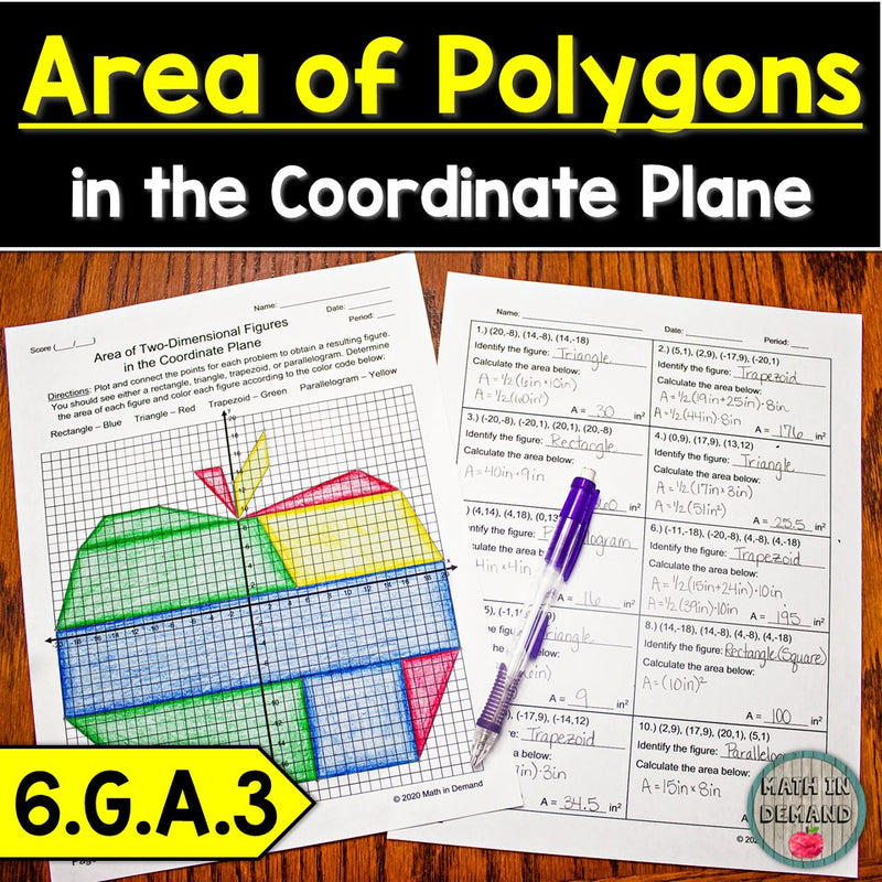 Area of Polygons in the Coordinate Plane - Math in Demand