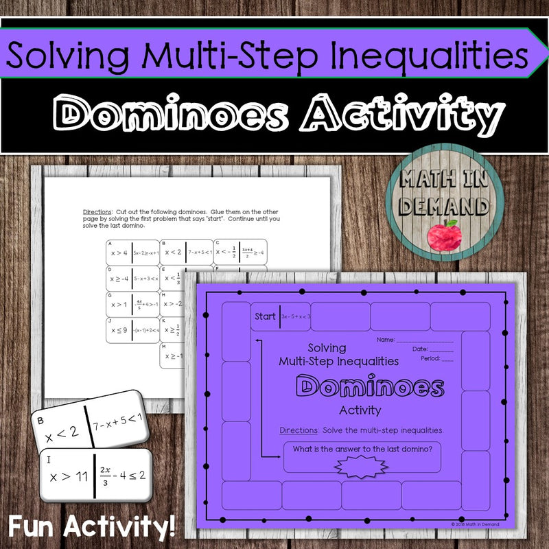 Multi-Step Inequalities - Math in Demand